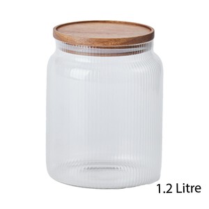 Nutmeg Home Wood & Glass Storage Jar Small - Morrisons Online Groceries ...
