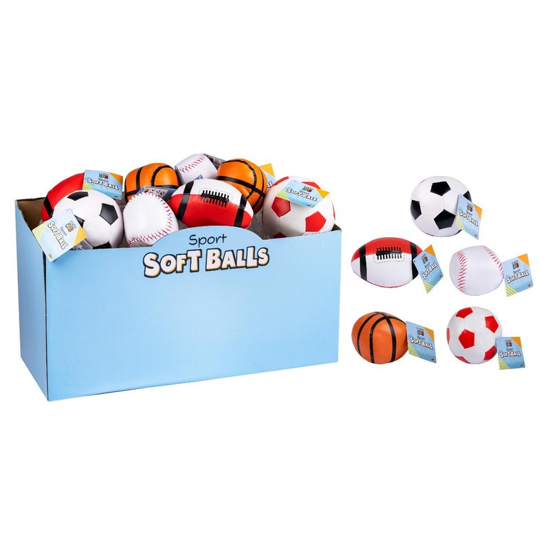 RMS Assorted Soft Balls Rugby, Basketball & Football Variety ...