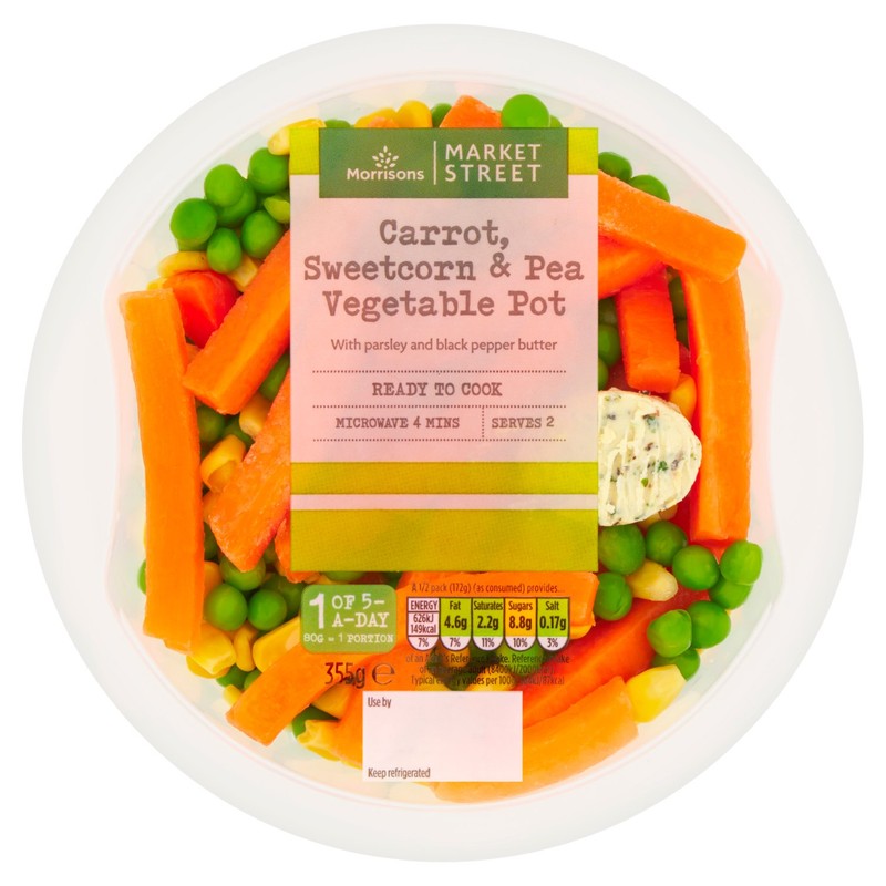 Morrisons Carrot Sweetcorn & Peas Layered Vegetables - Morrisons Online ...