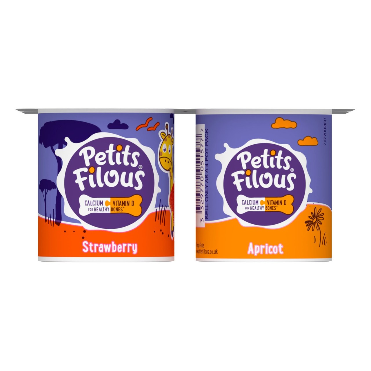 Petits Filous Kids Strawberry & Apricot Yoghurt - Morrisons Online ...