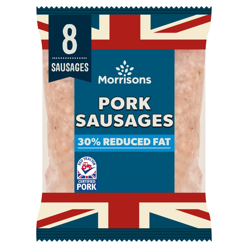 Morrisons 8 Butchers Style Reduced Fat Pork Sausage - Morrisons Online ...