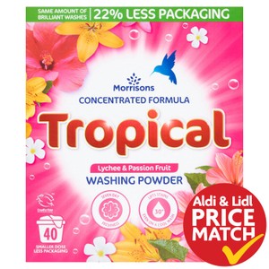 Morrisons Bio Tropical Laundry Powder 40 Washes - Morrisons Online ...
