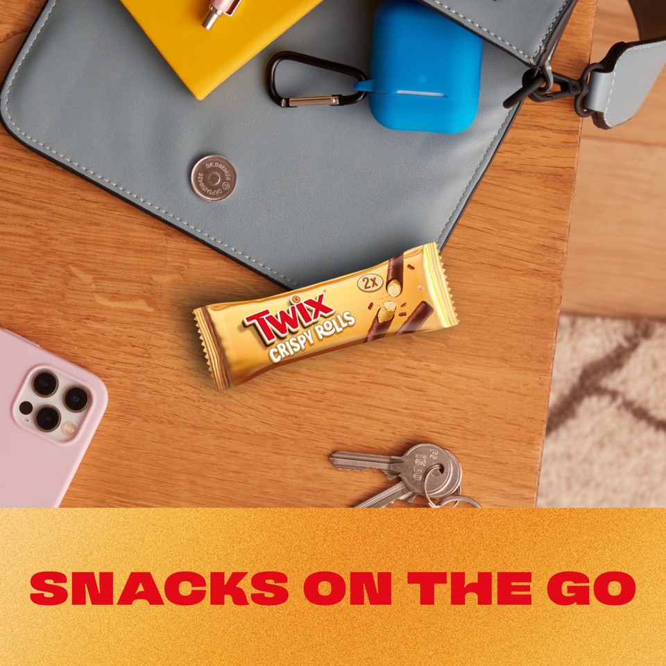 Twix Milk Chocolate Crispy Rolls Snack Bar Multipack 5 x 22.5g Bars ...