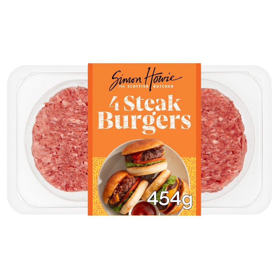 Simon Howie The Scottish Butcher 4 Premium Steak Burgers 454g ...