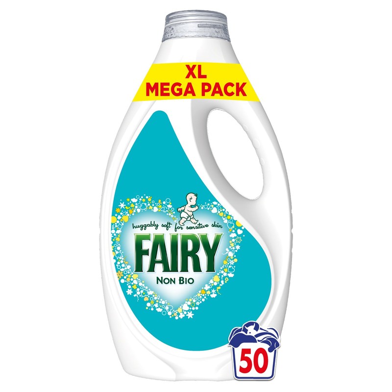 Fairy Non Bio Laundry Liquid 50 Washes - Morrisons Online Groceries ...