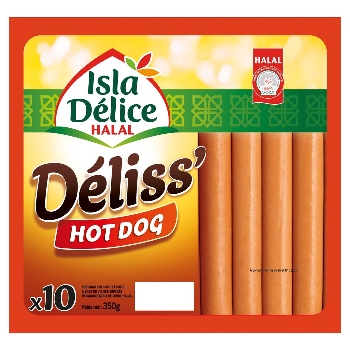 Isla Delice 10 Deliss Halal Hot Dog 350g - Morrisons Online Groceries ...
