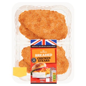 Morrisons 4 Breaded Chicken Steaks 500g - Morrisons Online Groceries ...