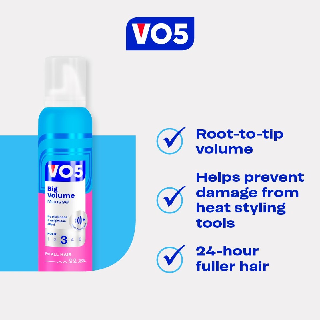 VO5 Big Volume Mousse 200ml - Morrisons Online Groceries & Offers