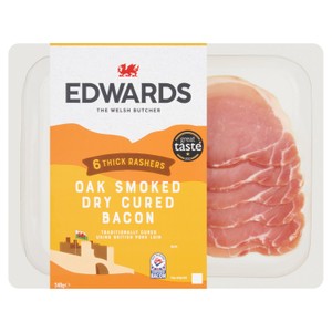 Edwards 6 Thick Rashers Oak Smoked Dry Cured Bacon 240g - Morrisons ...