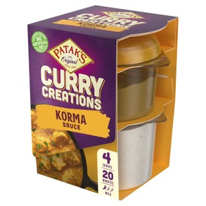 Patak's Korma Curry Creations Indian Curry Sauce Meal Kit 160g ...