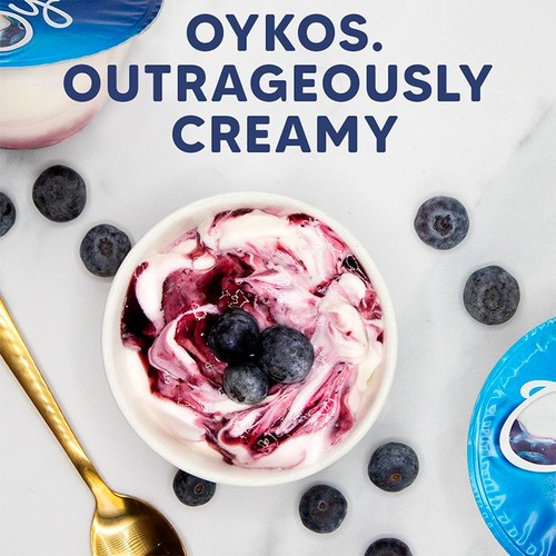 Oykos Blueberry Luxury Greek Style Yoghurt Dessert 4x110g - Morrisons ...