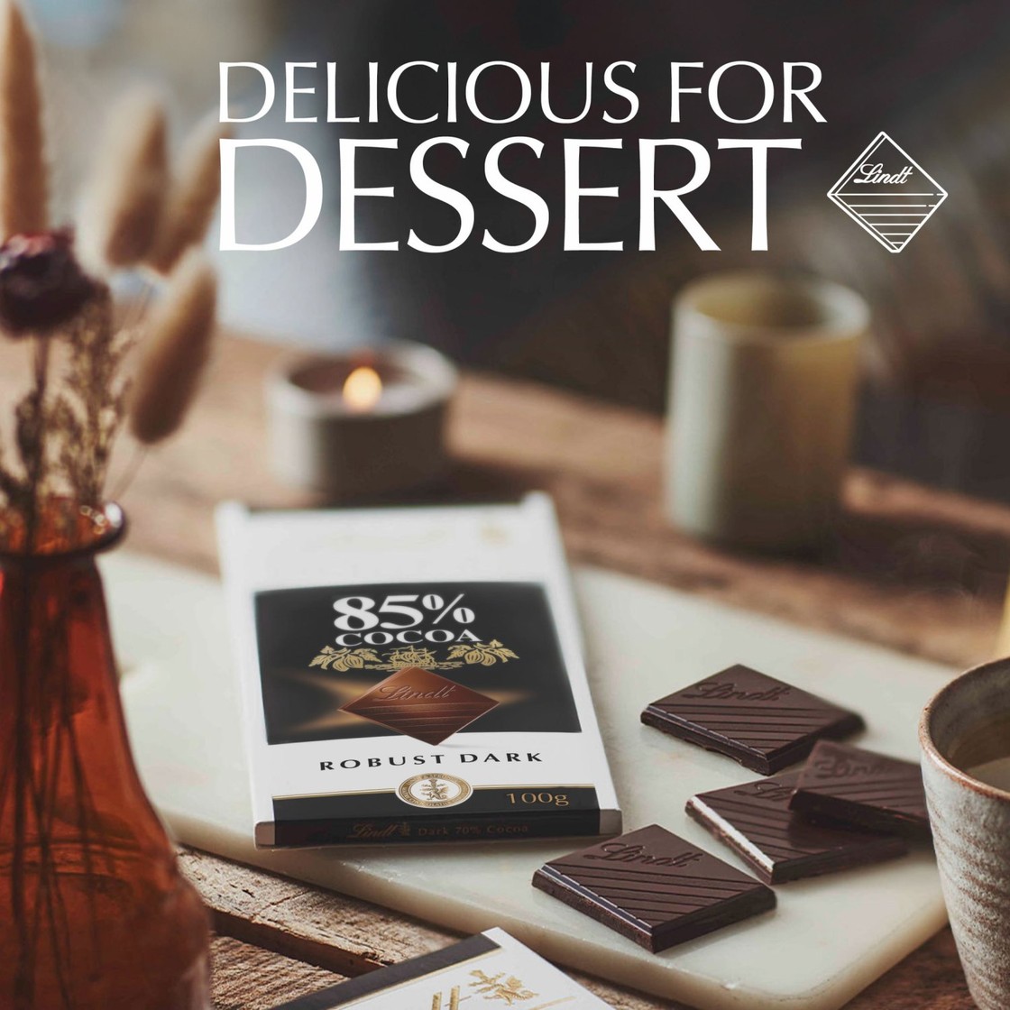 Lindt Excellence Dark 85% Cocoa Chocolate Bar 100g - Morrisons Online ...