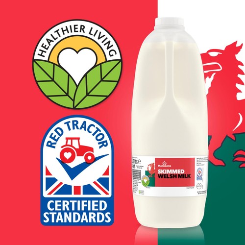Morrisons Welsh Skimmed Milk 4 Pint - Morrisons Online Groceries & Offers