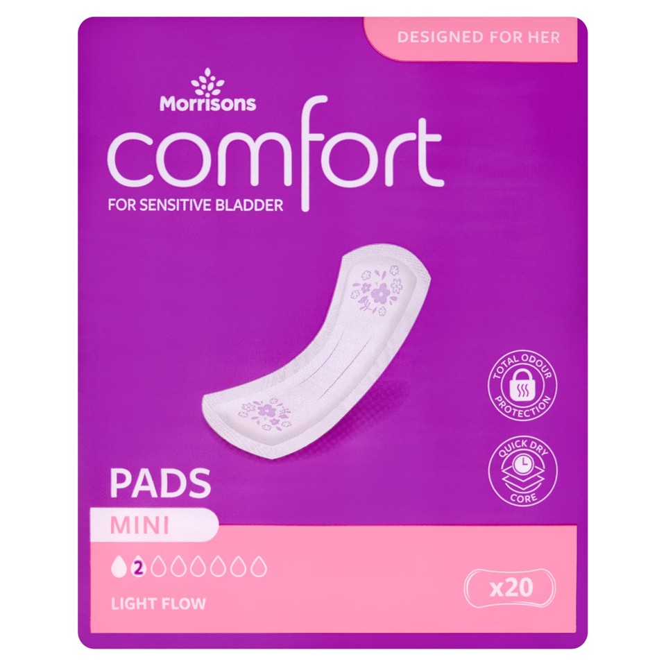 Morrisons Incontinence Comfort Pads Mini - Morrisons Online Groceries & Offers