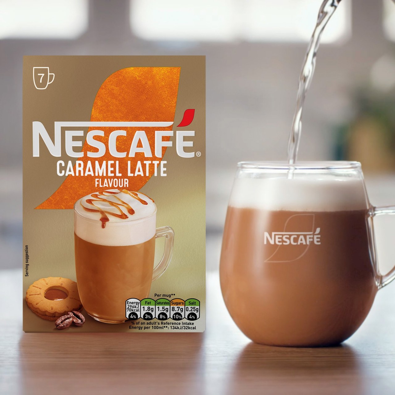 Nescafe Latte Caramel Instant Coffee 7 Sachets - Morrisons Online ...