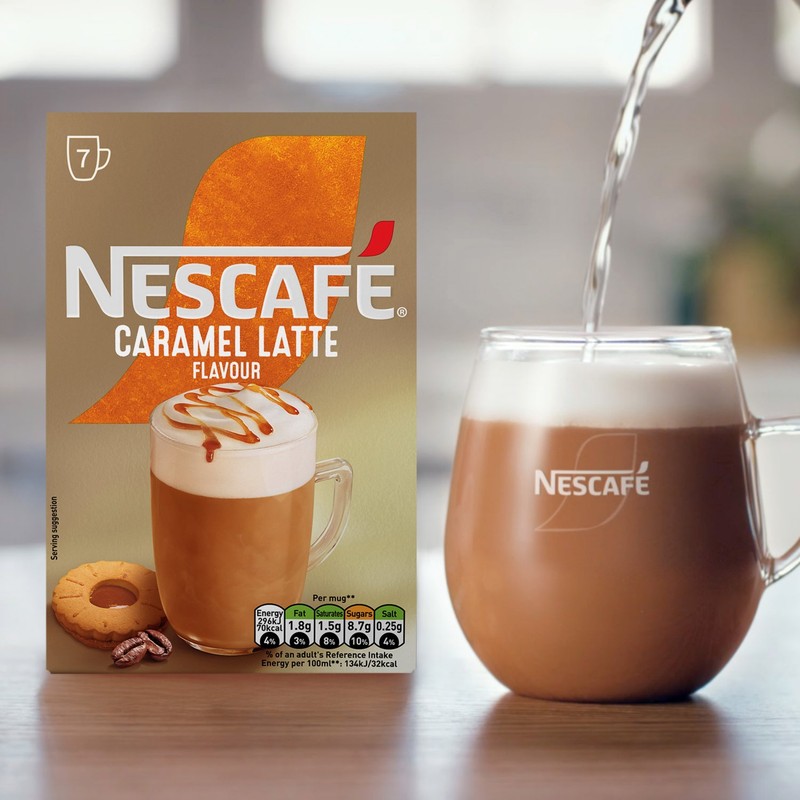 Nescafe Latte Caramel Instant Coffee 7 Sachets - Morrisons Online ...