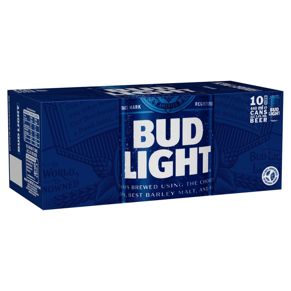 Bud Light 10x440ml Cans - Morrisons Online Groceries & Offers