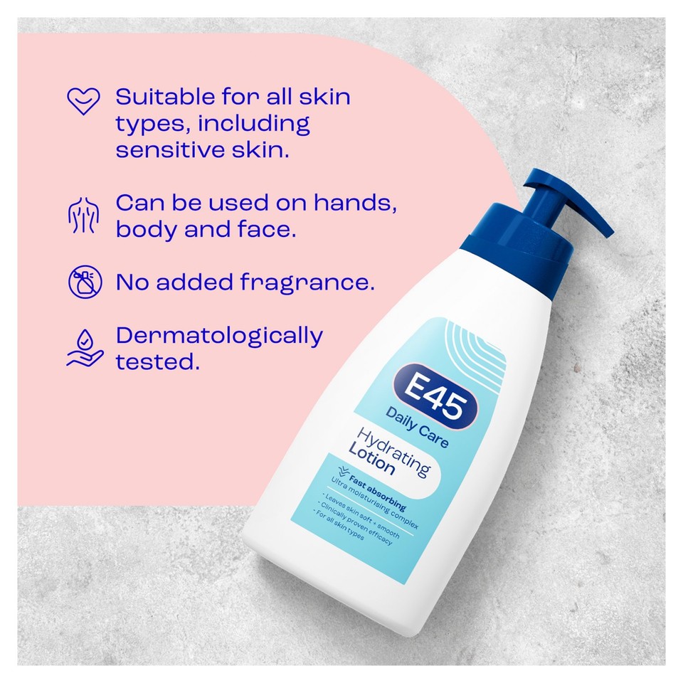 E45 Daily Fast Absorption Moisturiser Lotion - Morrisons Online ...