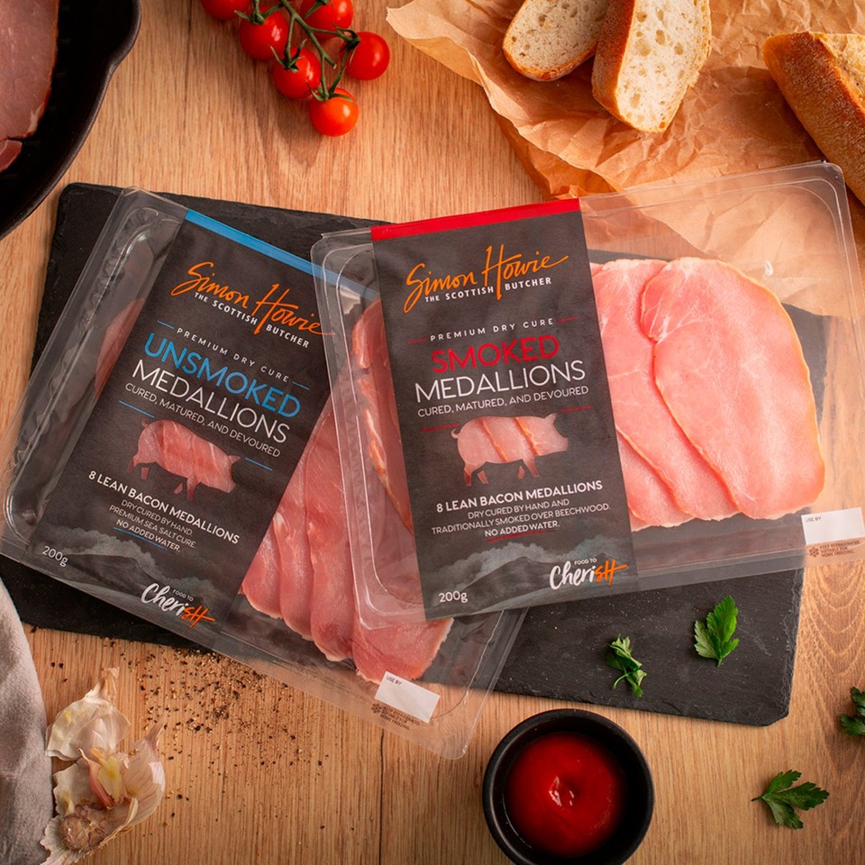 Simon Howie Dry Cured Smoked Bacon Medallions - Morrisons Online ...