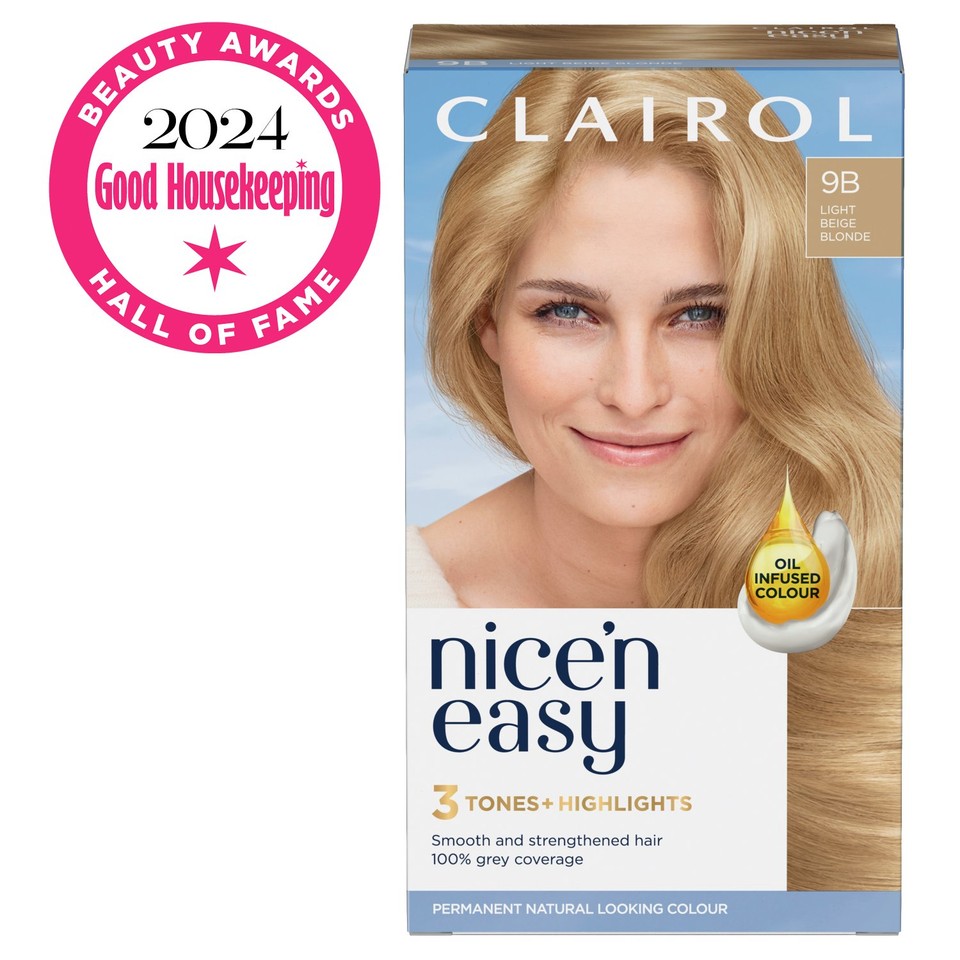 Clairol Nice n Easy Creme Permanent Hair Dye - 9b Light Beige Blonde ...