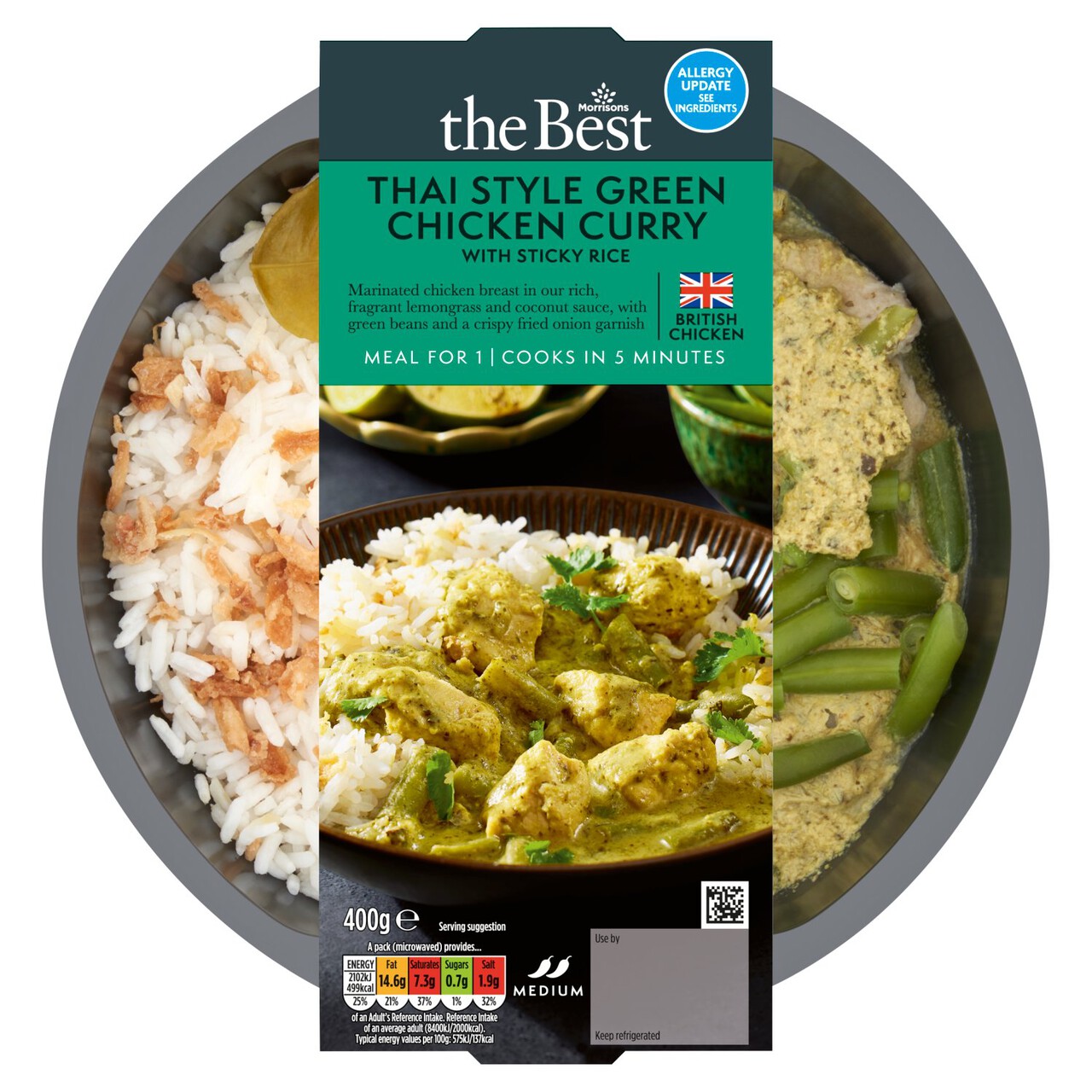 Morrisons The Best Thai Green Chicken Curry & Rice - Morrisons Online ...