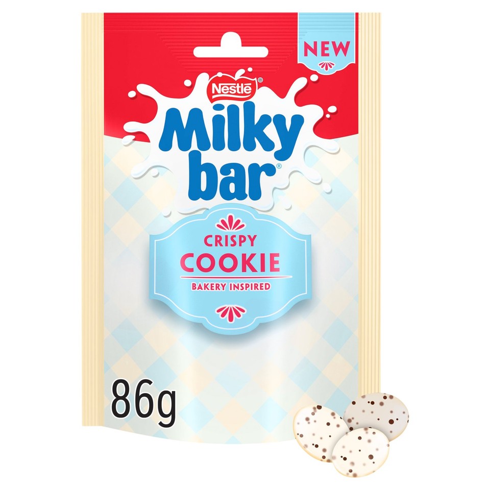 Milkybar Buttons Crispy Cookie White Chocolate Sharing Bag 86g ...