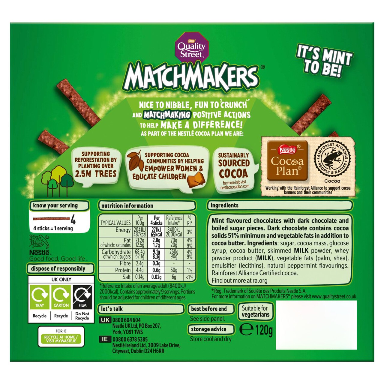 Quality Street Matchmakers Cool Mint Chocolate Box - Morrisons Online ...