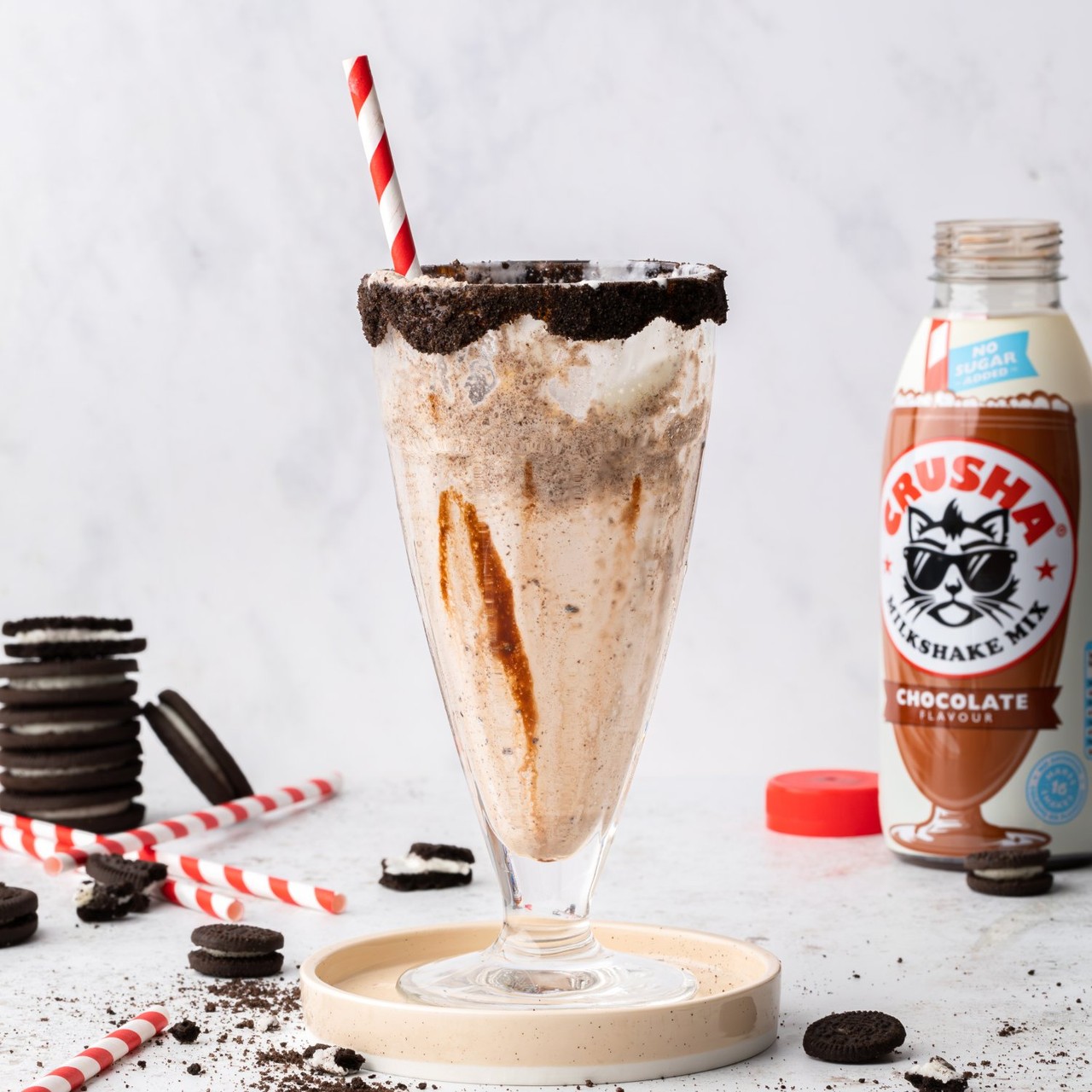 Crusha No Added Sugar Chocolate Flavour Milkshake Mix 500ml - Morrisons ...