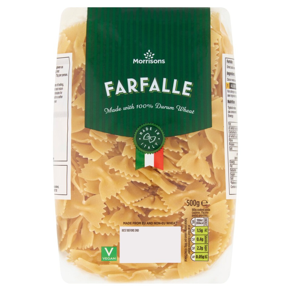 Morrisons Farfalle Pasta - Morrisons Online Groceries & Offers