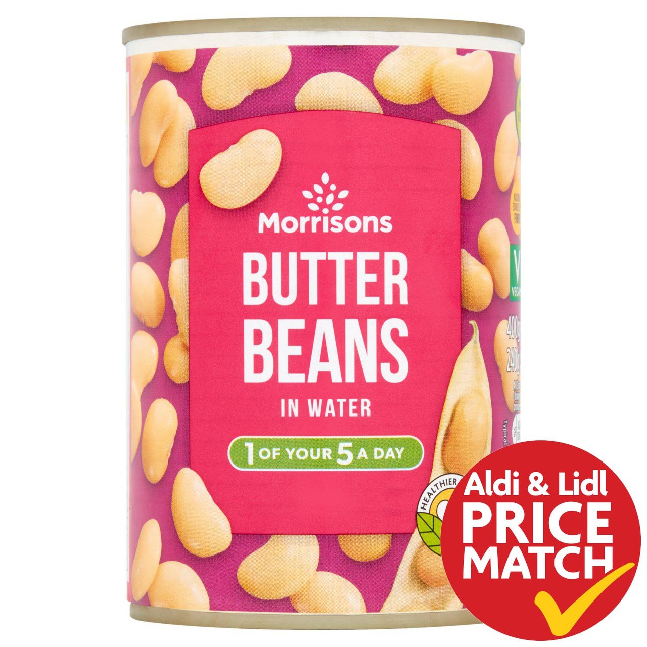 Morrisons Butter Beans In Water (400g) - Morrisons Online Groceries ...