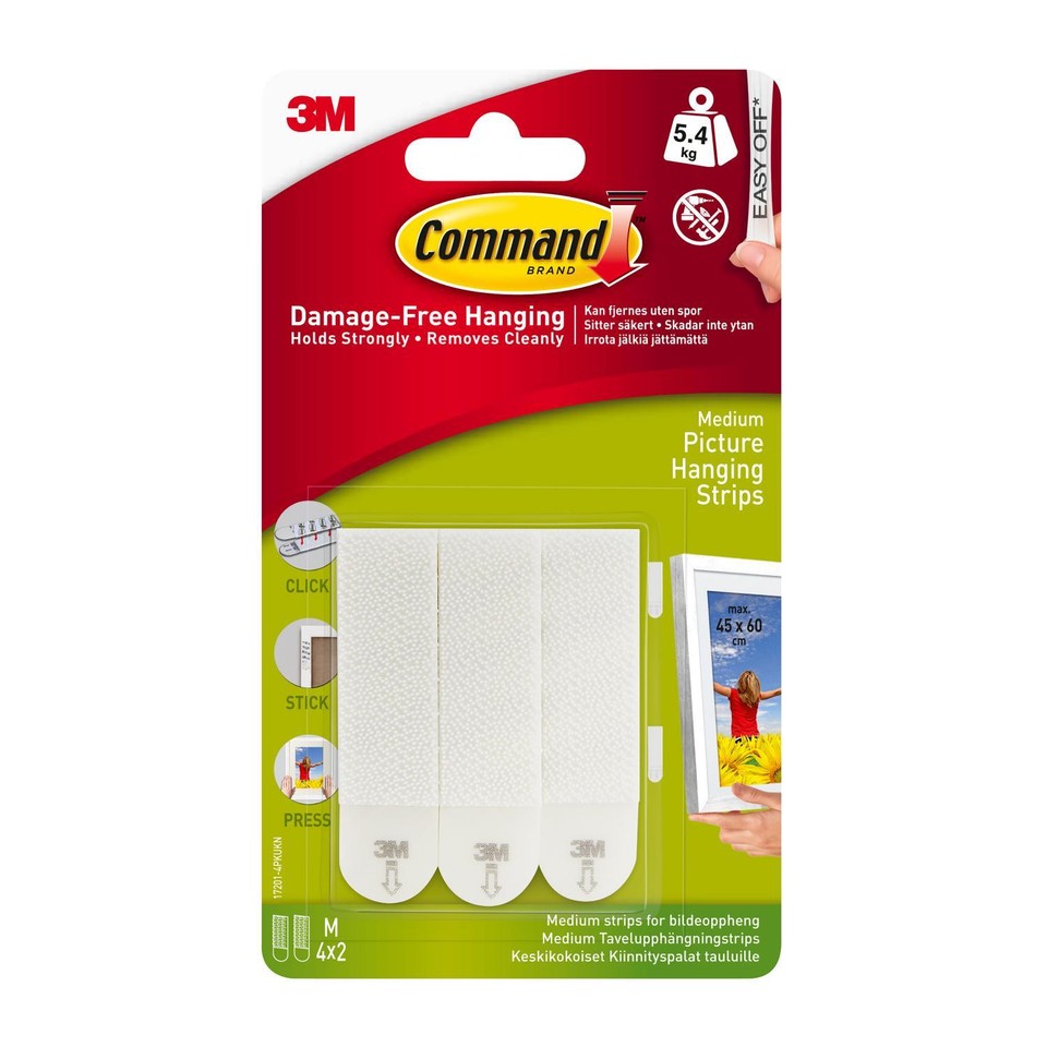 Command Medium Pic Hanging Strips - Morrisons Online Groceries & Offers