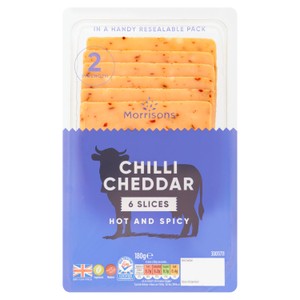 Morrisons Chilli Cheddar Cheese Slices 180g - Morrisons Online ...