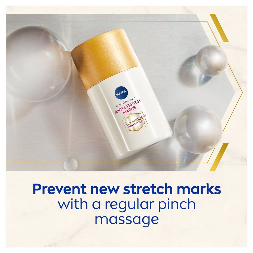 NIVEA Luminous 630 Anti-Stretch Mark Body Oil-Serum - Morrisons Online Groceries & Offers