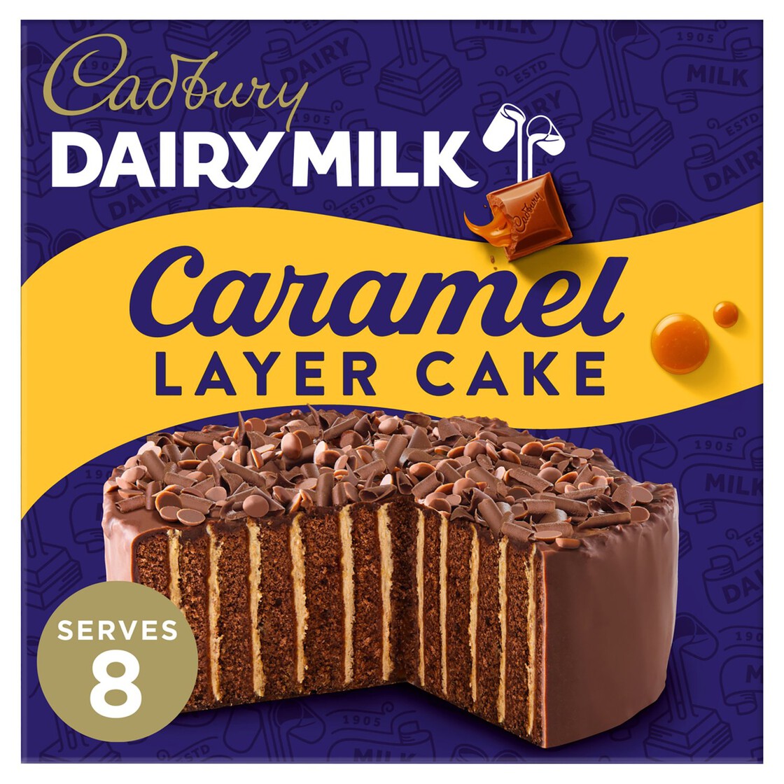 Cadbury Dairy Milk Chocolate Caramel Layer Cake Serves 8 - Morrisons ...