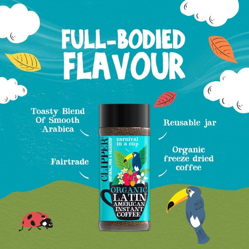 Clipper Fairtrade Organic Latin American Instant Coffee 100g ...