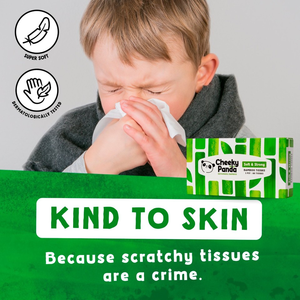 Cheeky Panda Classic Bamboo Tissues (80 Tissues) - Morrisons Online ...