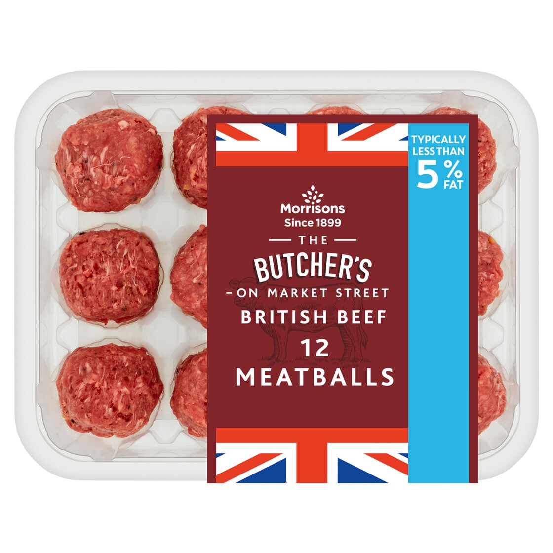 Morrisons 12 Beef Meatballs 5% Fat - Morrisons Online Groceries & Offers