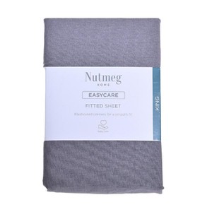 Nutmeg Home Easycare Graphite Fitted Sheet King - Morrisons Online ...