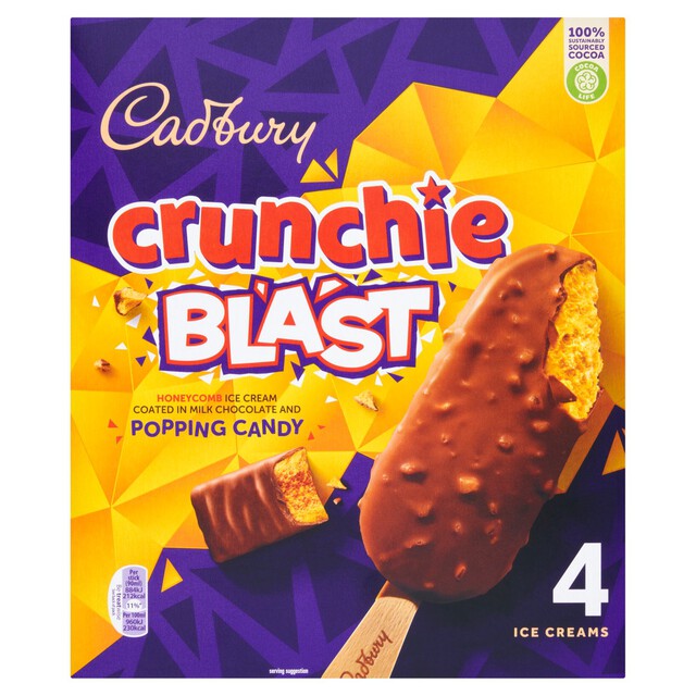 Cadbury Crunchie Ice Cream Stick - Morrisons Online Groceries & Offers