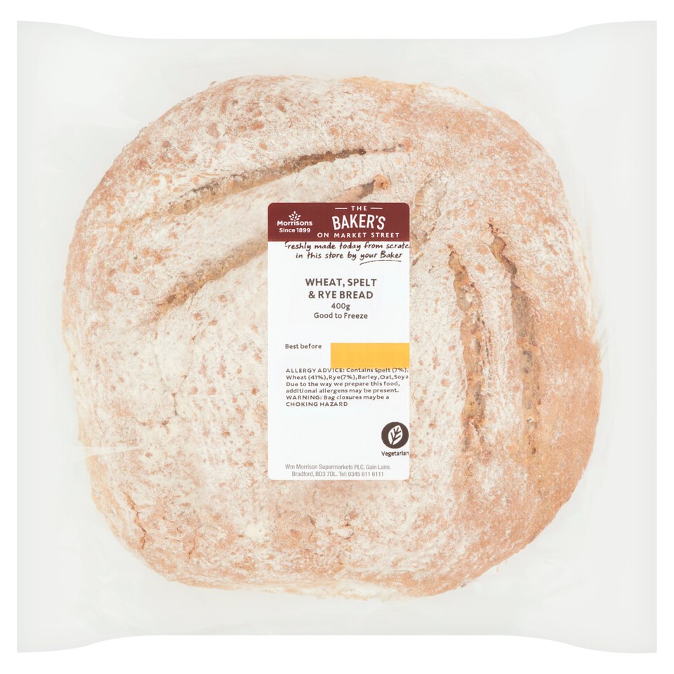 Market Street Wheat Spelt & Rye Bread - Morrisons Online Groceries & Offers