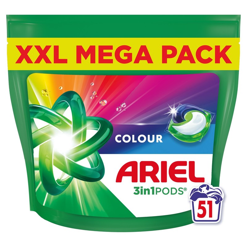Ariel Colour All in1 pods Washing Capsules 51 Pack - Morrisons Online ...