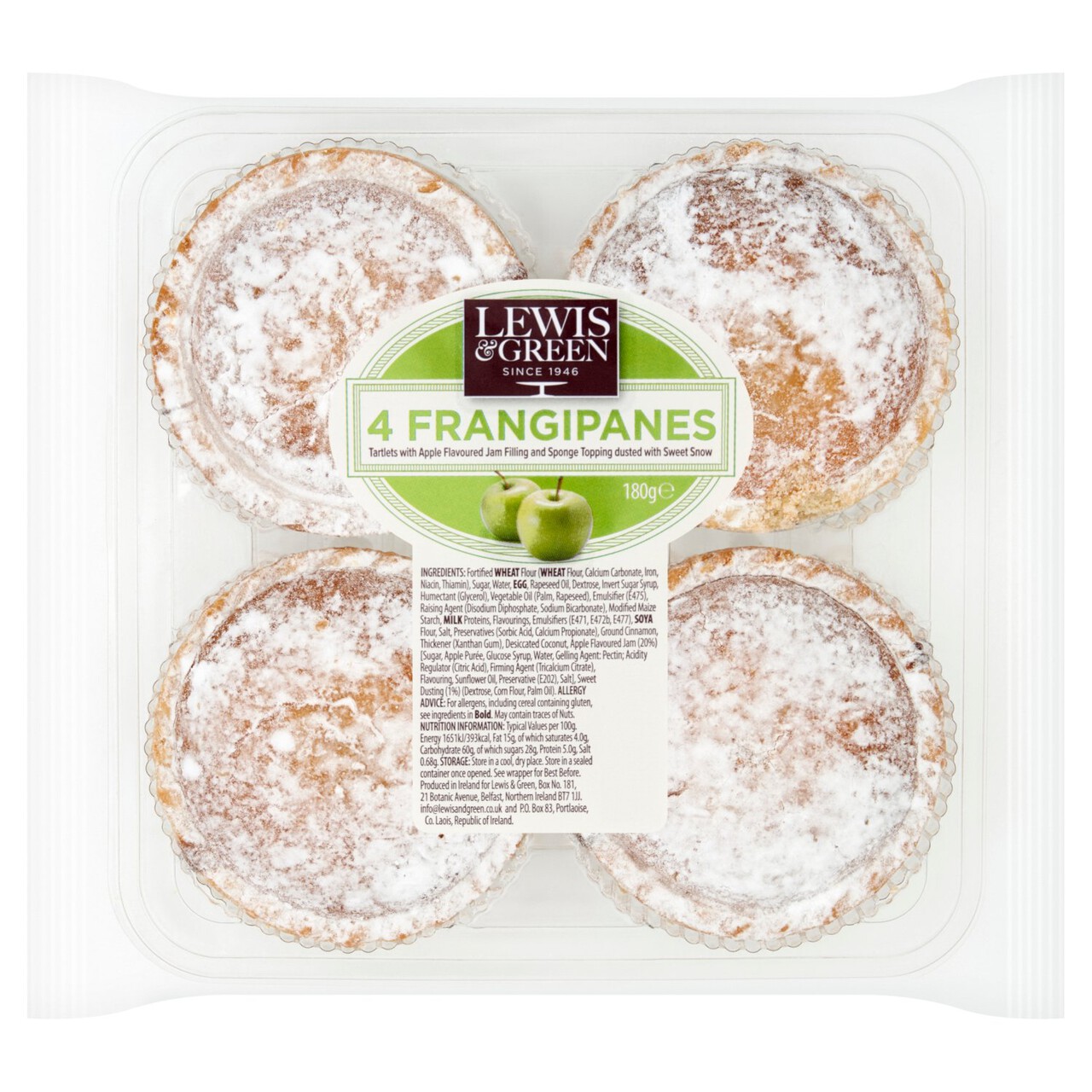 Lewis & Green 4 Apple Frangipanes - Morrisons Online Groceries & Offers