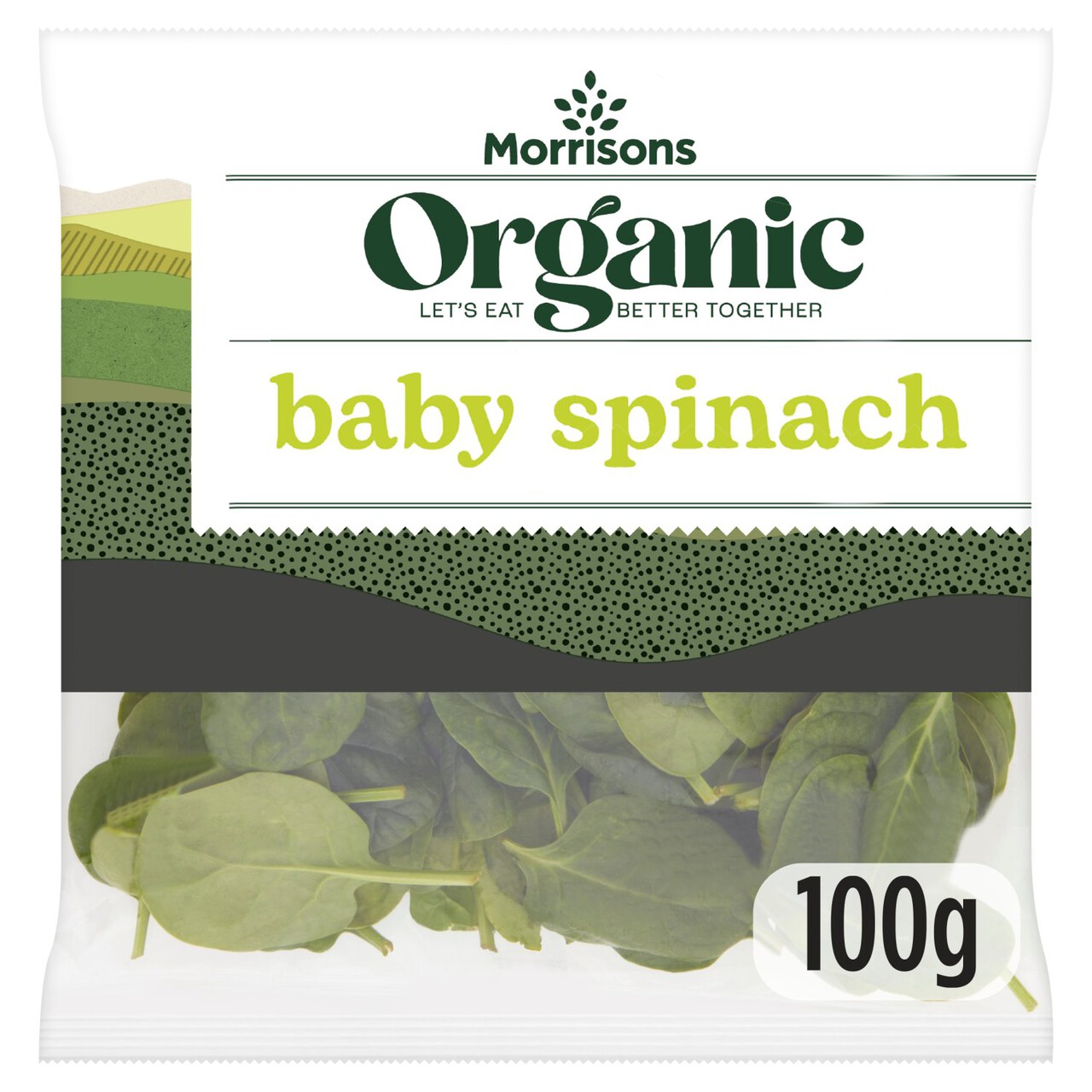 Morrisons Organic Baby Spinach 100g - Morrisons Online Groceries & Offers
