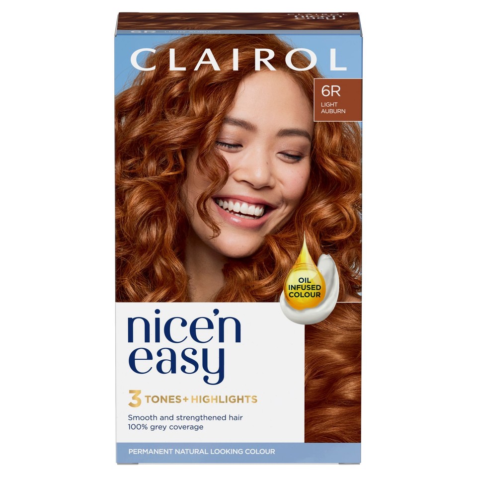 Clairol Nice n Easy Creme Permanent Hair Dye - 6r Light Auburn ...
