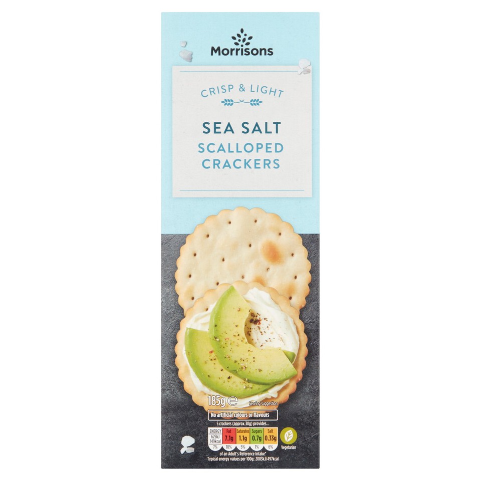 Morrisons Sea Salt Scalloped Crackers - Morrisons Online Groceries & Offers