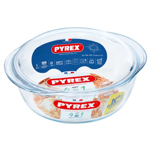 Pyrex Clear Round Casserole Dish 3L - Morrisons Online Groceries & Offers