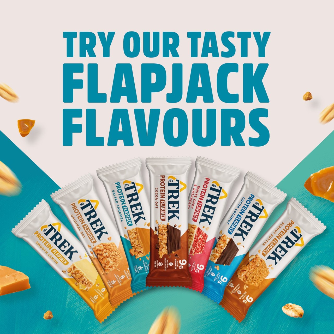 Trek Salted Caramel Protein Flapjacks 3x50g - Morrisons Online ...