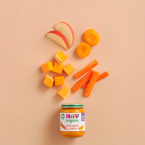 HiPP Organic Sweet Squash & Chicken Baby Food Jar 6+ Months125g ...