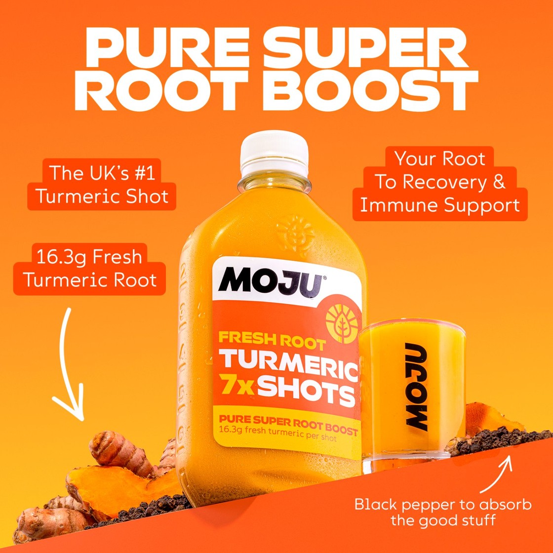 MOJU Turmeric Vitality Dosing Bottle 7x Shots - Morrisons Online ...