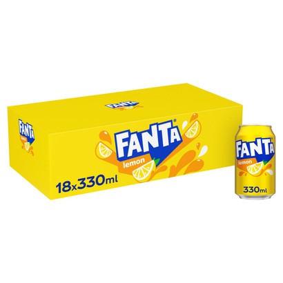 Fanta Lemon 18 x 330ml Cans - Morrisons Online Groceries & Offers